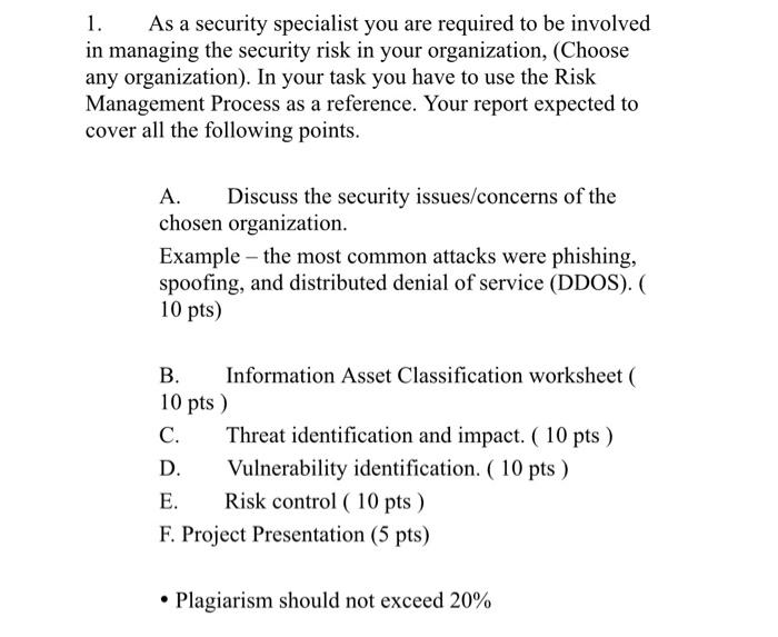 Solved 1. As a security specialist you are required to be | Chegg.com