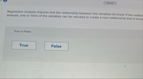 Solved Regression analysis requires that the relationship | Chegg.com