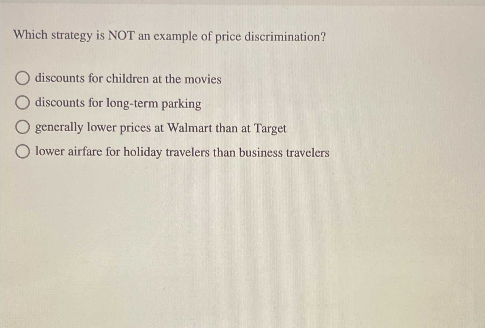Solved Which strategy is NOT an example of price | Chegg.com