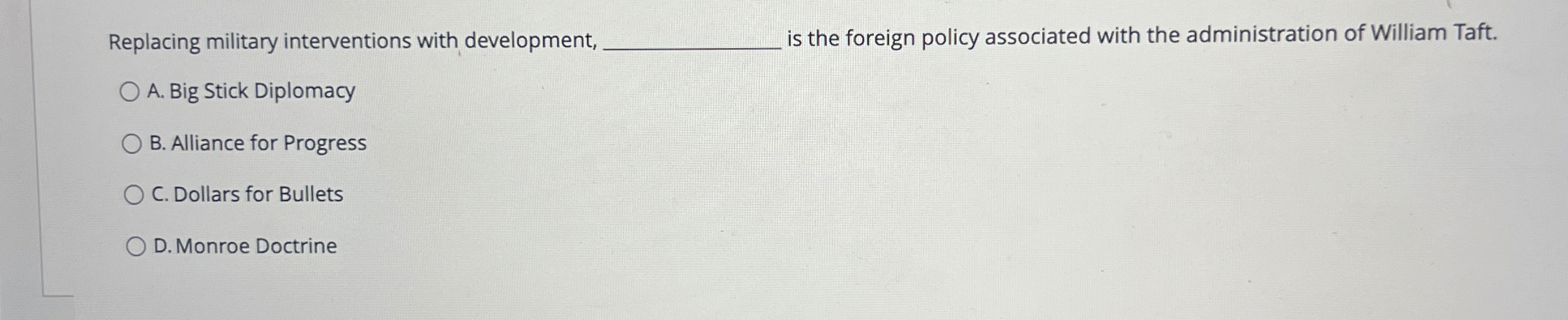 Solved Replacing military interventions with development, | Chegg.com