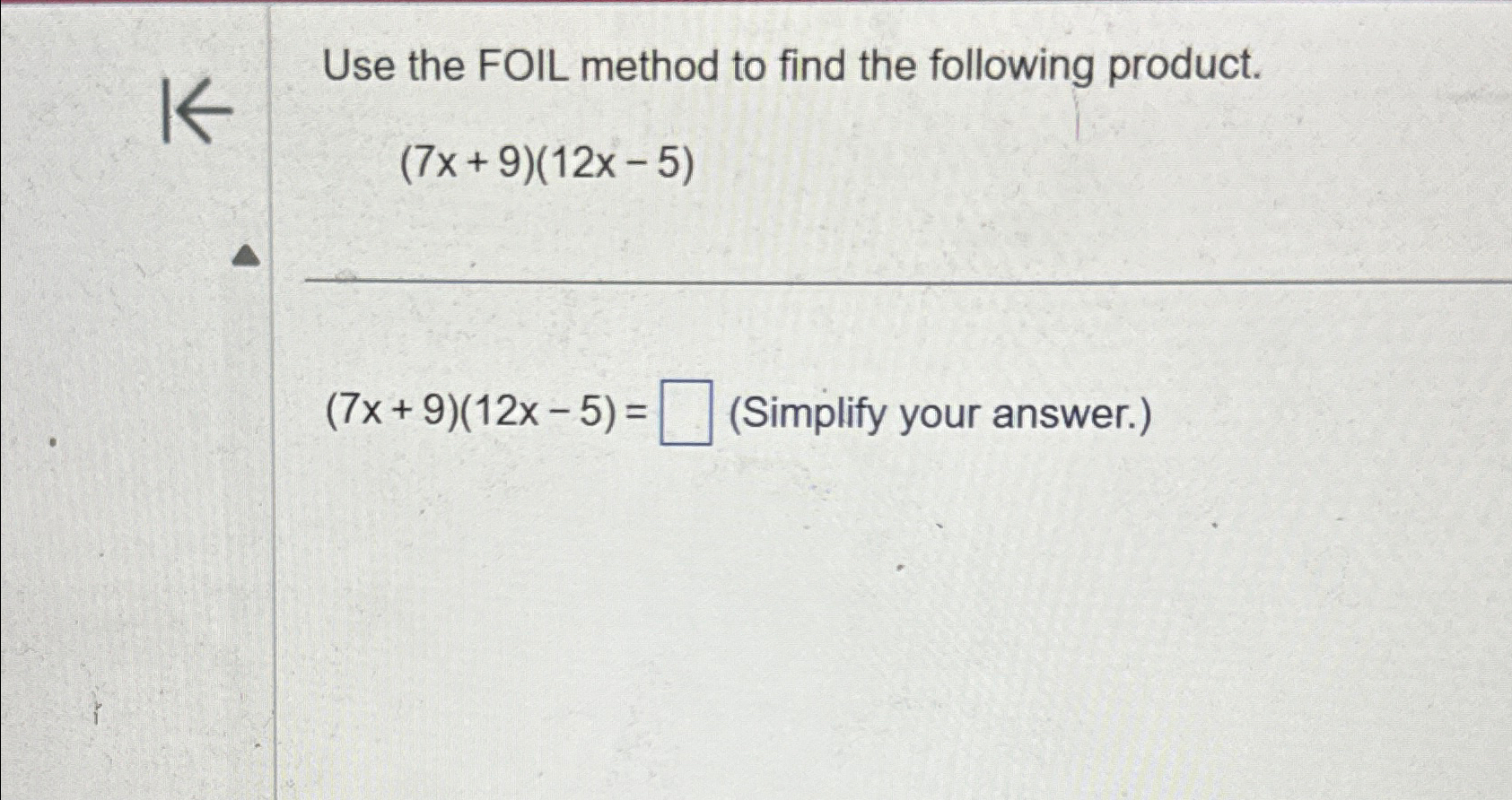 Solved Use the FOIL method to find the following | Chegg.com