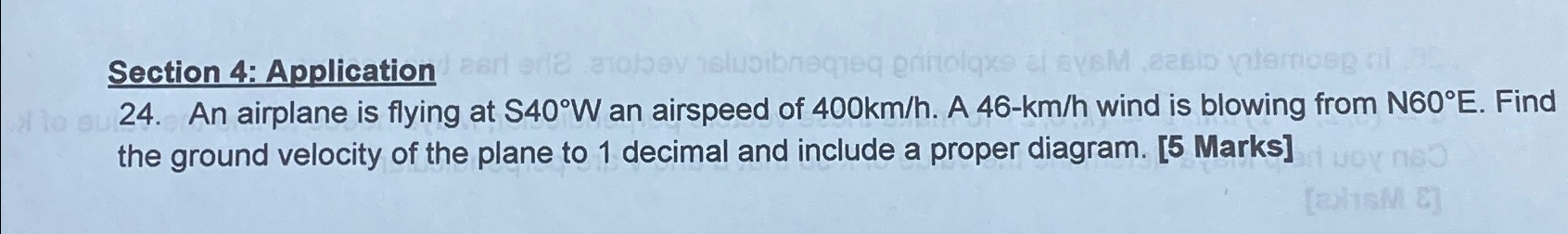 Solved Section 4: Application24. ﻿An airplane is flying at | Chegg.com