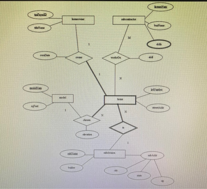 Solved Give 1 example from the ER Diagram Term Match the | Chegg.com