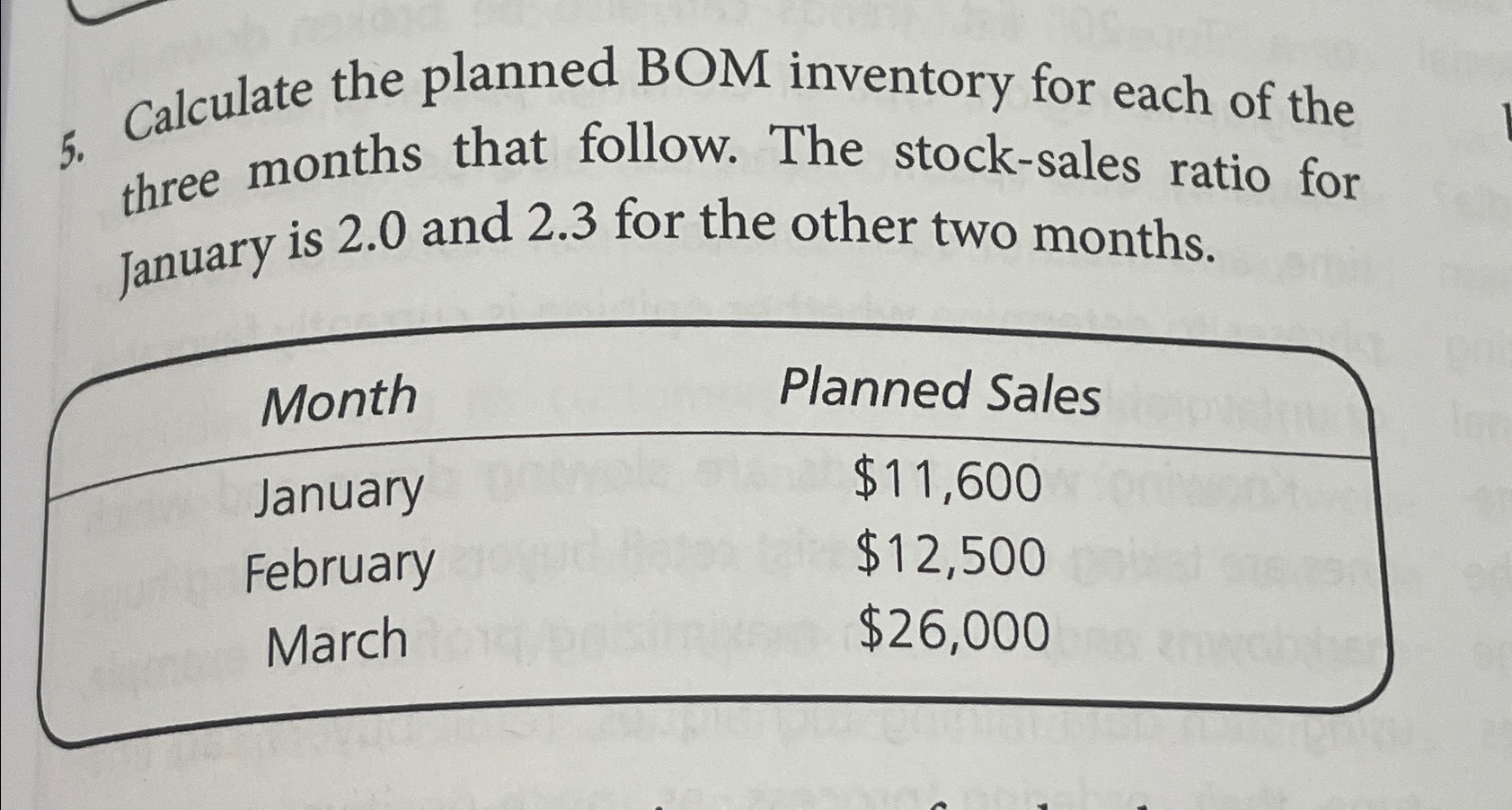 Solved Calculate the planned BOM inventory for each of the | Chegg.com
