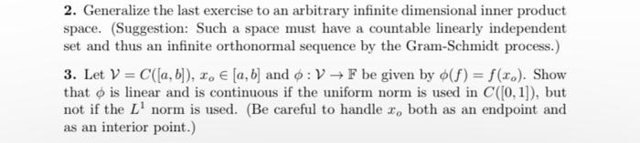 2. Generalize the last exercise to an arbitrary | Chegg.com
