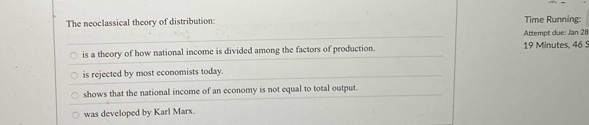 The neoclassical theory of distribution:is a theory | Chegg.com