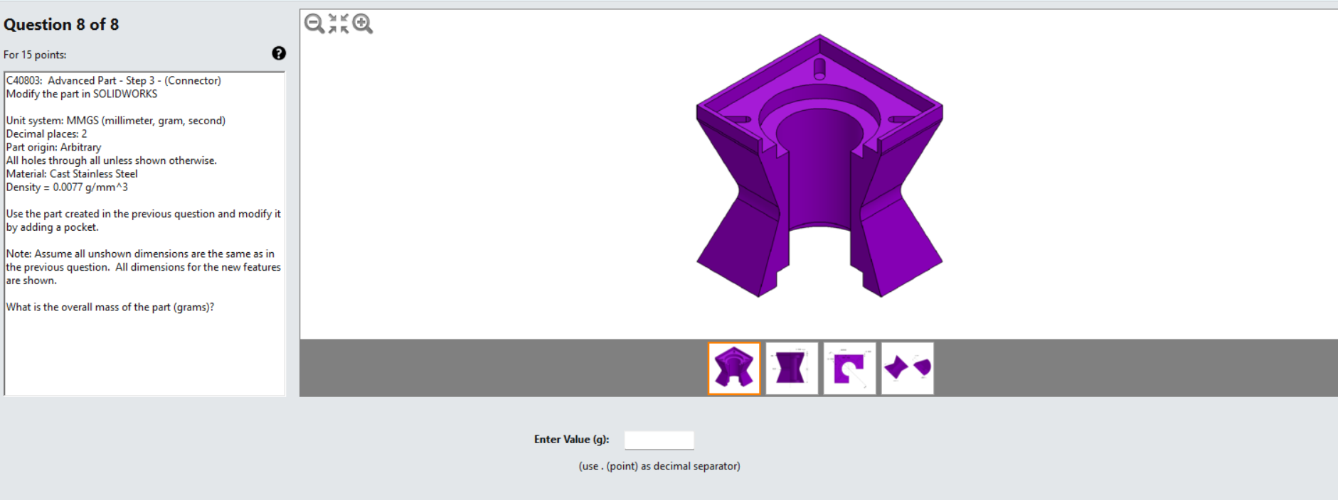 Solved C40803: Advanced Part - ﻿Step 3 - (Connector)Modify | Chegg.com