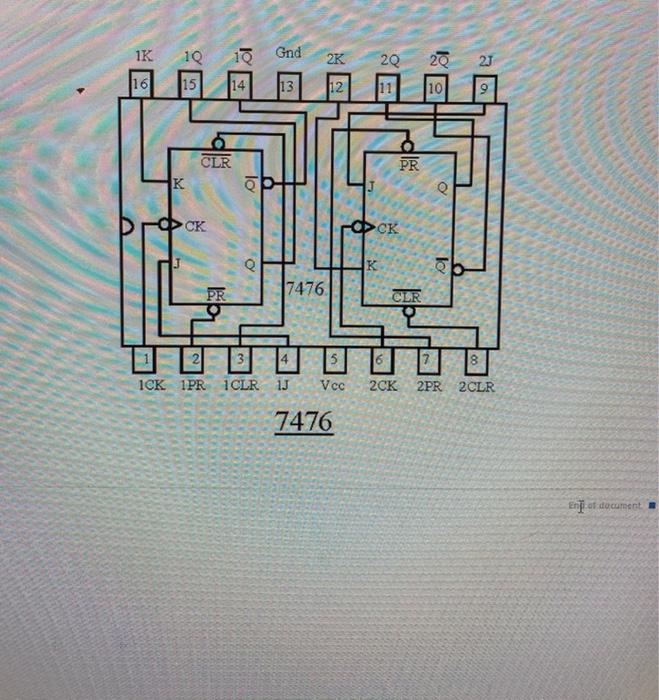 Solved Four Bit Asynchronous (Ripple) Counter Name: Date | Chegg.com