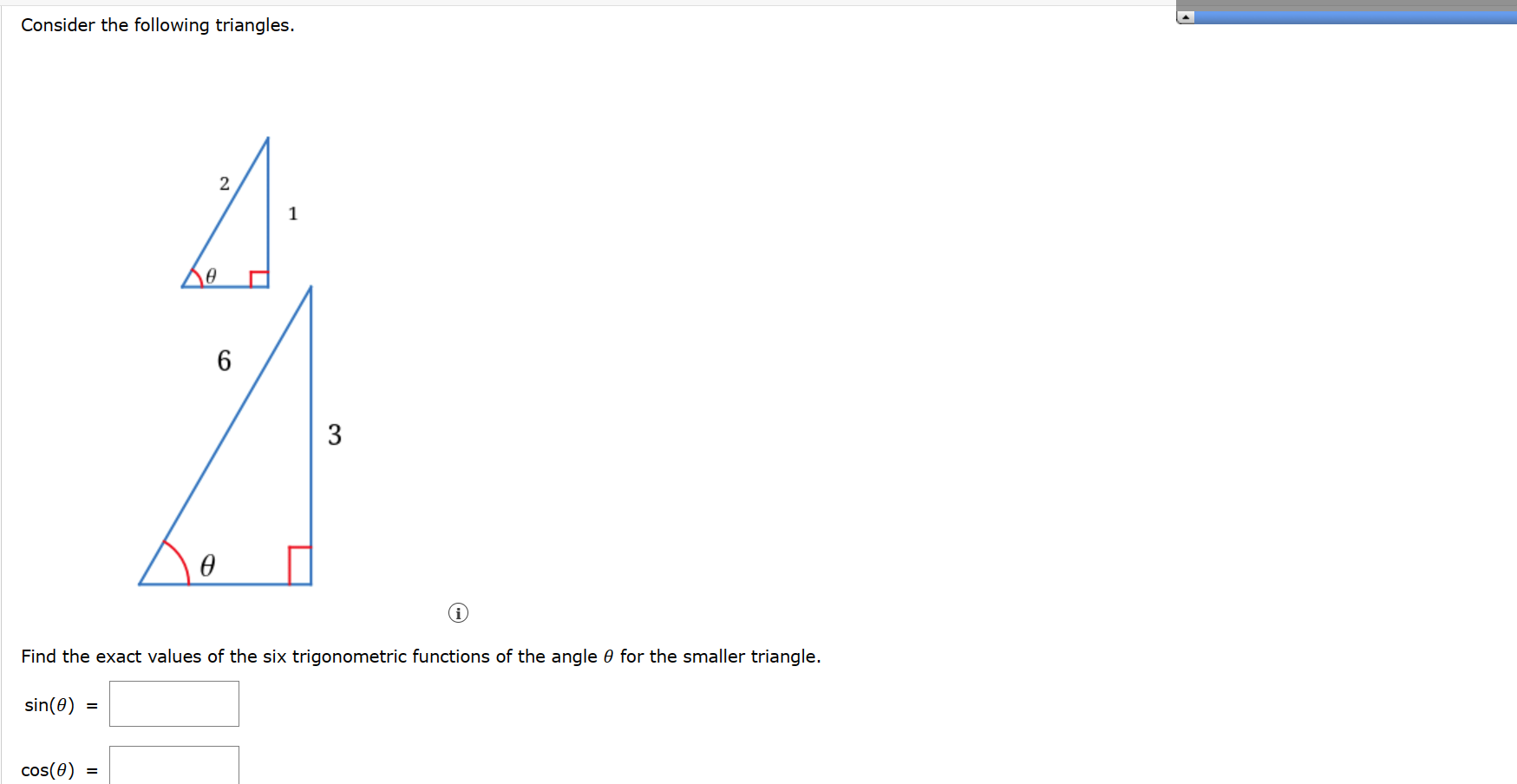 Solved Find the exact values of the six trigonometric | Chegg.com