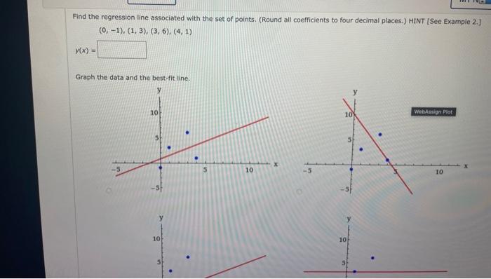Solved Graph the data and the best-fit line.Find the | Chegg.com