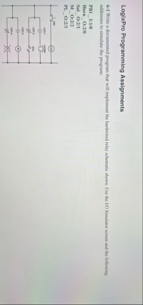Solved LogixPro Programming Assignments6-1 ﻿Write a | Chegg.com