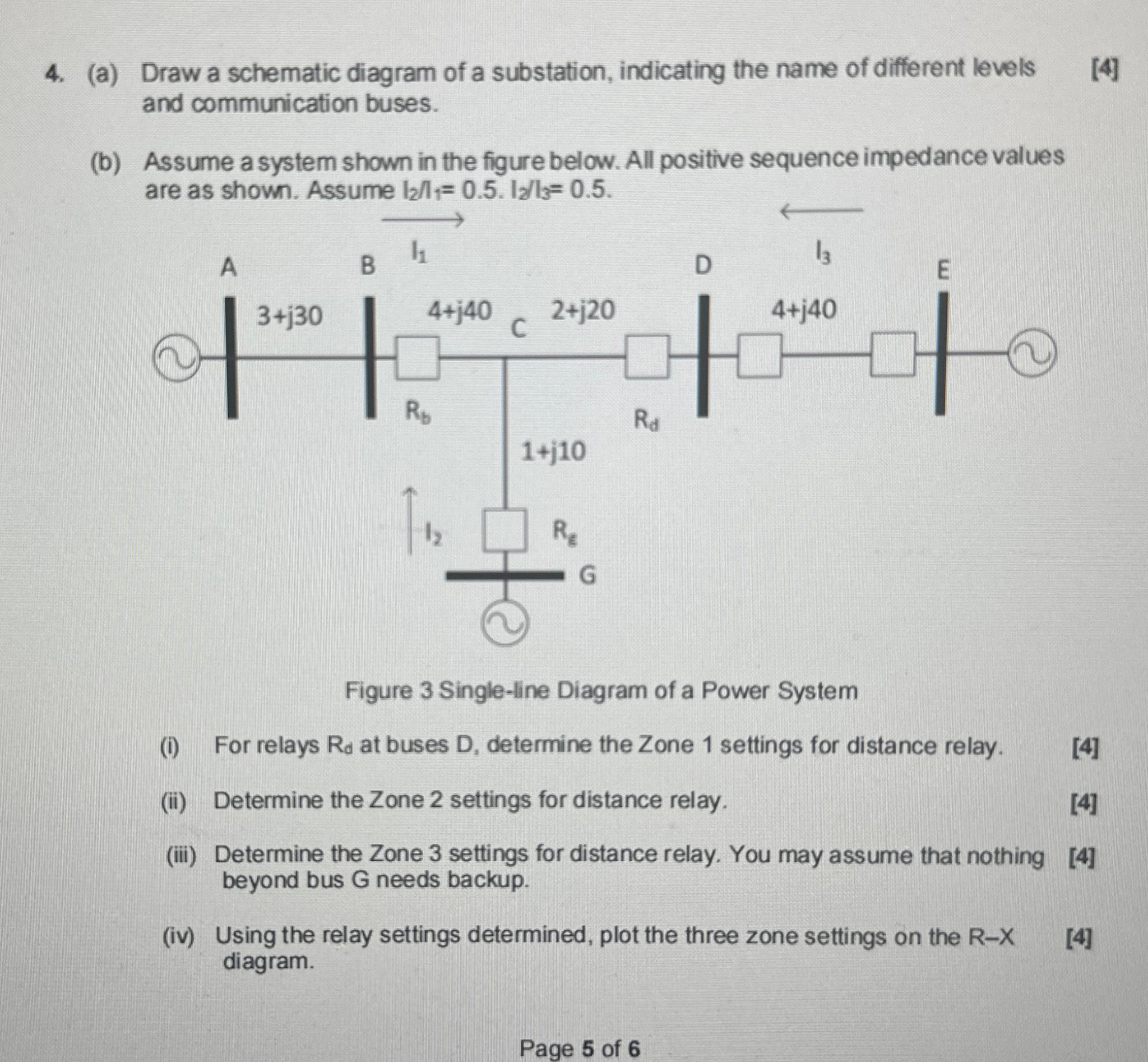 Solved (a) ﻿Draw a schematic diagram of a substation, | Chegg.com