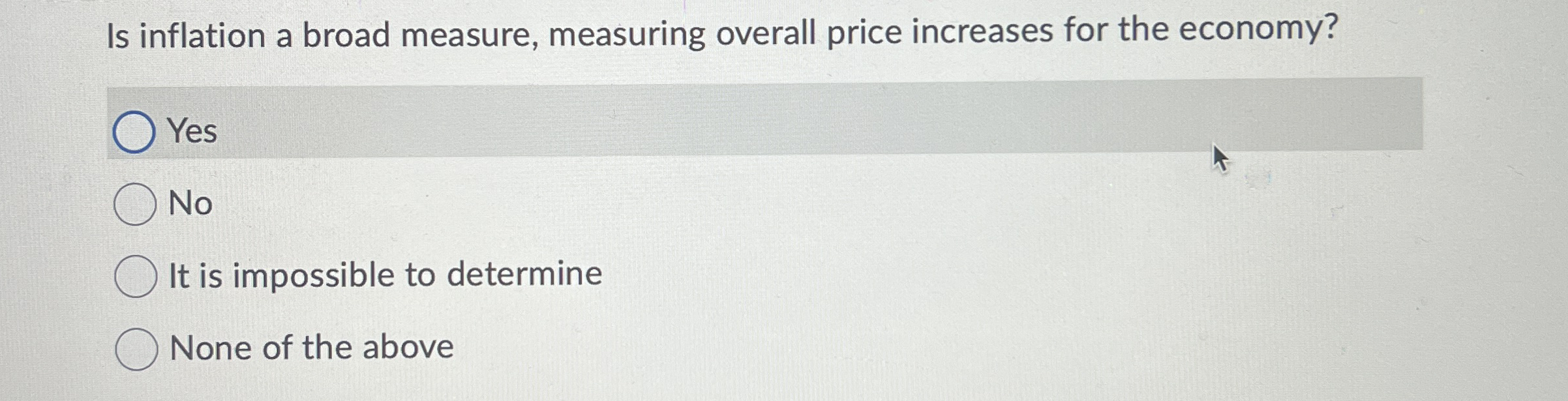 Solved Is inflation a broad measure, measuring overall price | Chegg.com