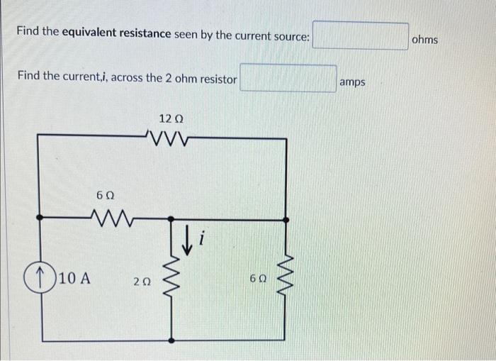 Solved Find the equivalent resistance seen by the current | Chegg.com