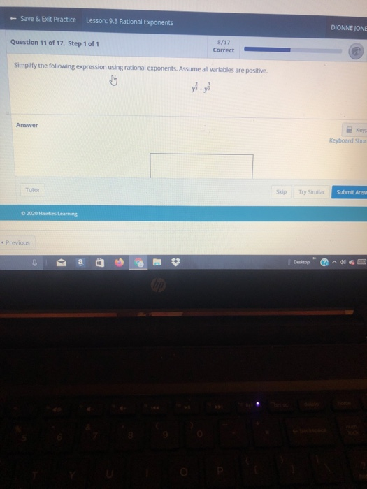 Solved - Save & Exit Practice Lesson: 9.3 Rational Exponents | Chegg.com