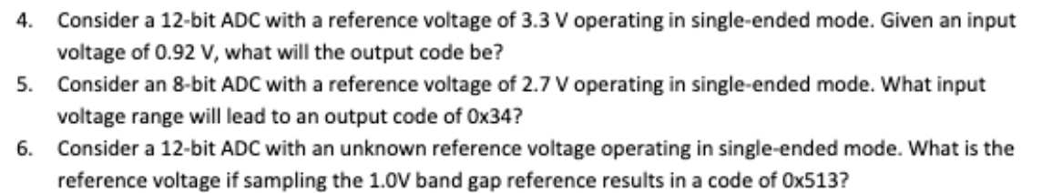 Solved Consider a 12-bit ADC with a reference voltage of | Chegg.com