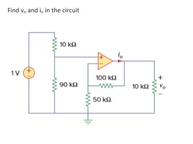 Solved Find v0 ﻿and i0 ﻿in the circuit op-amp | Chegg.com