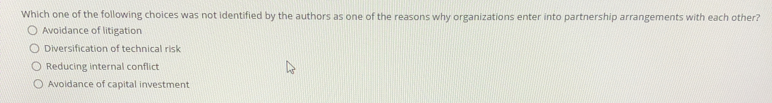 Solved Which one of the following choices was not identified | Chegg.com