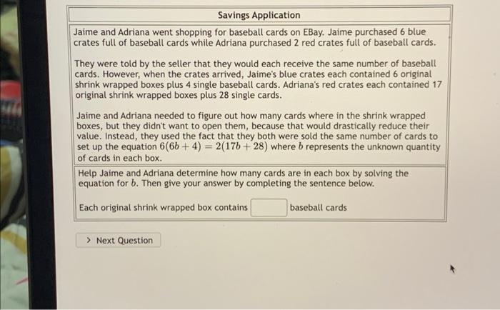 Solved Jaime and Adriana went shopping for baseball cards on | Chegg.com