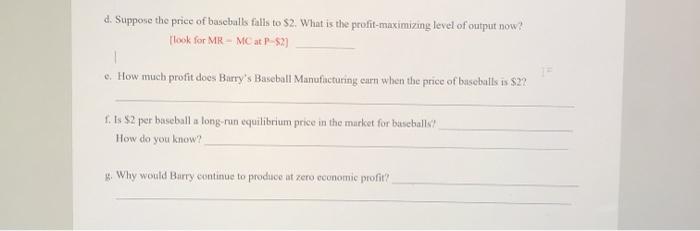 Solved Chapter 14 - Perfect Competition - Worksheet #2 1. | Chegg.com
