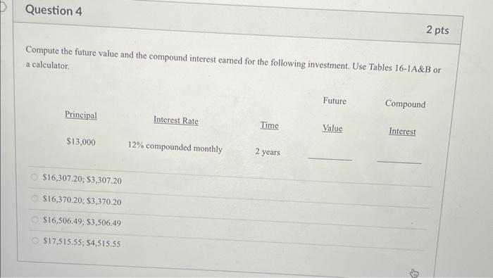 Solved Compute the future value and the compound interest | Chegg.com