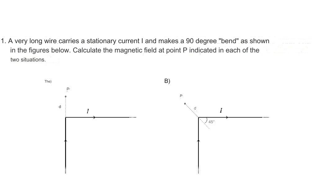 Solved A very long wire carries a stationary current I and | Chegg.com