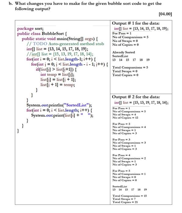Solved a. Do the program in eclipse, copy and paste the code | Chegg.com