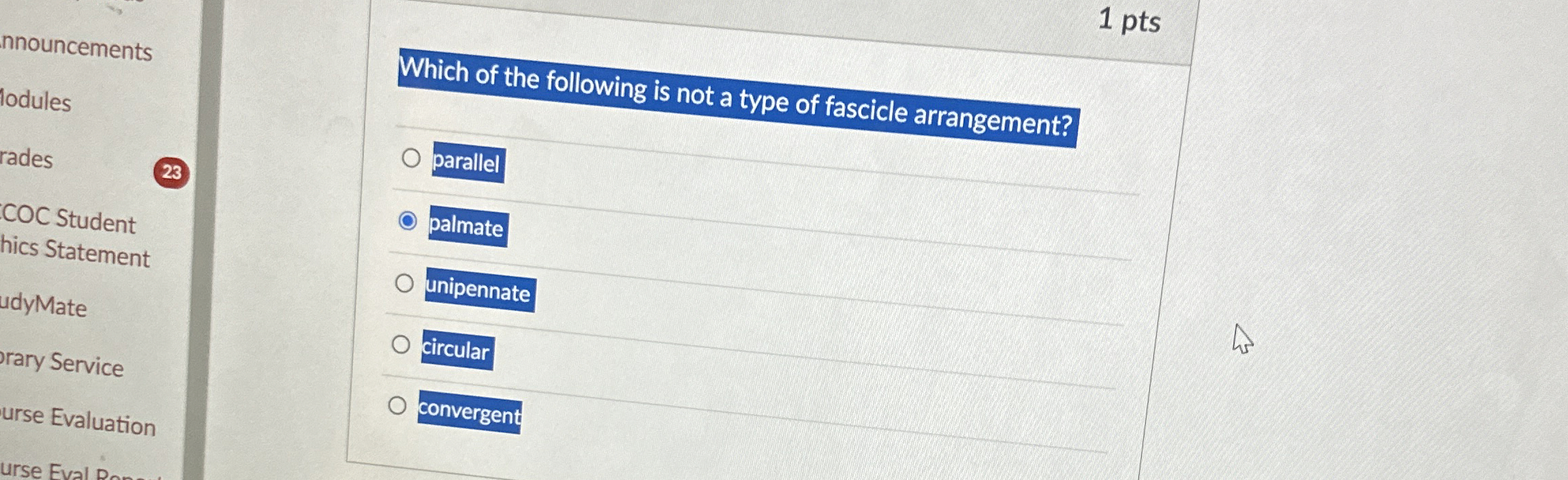Solved 1 ﻿ptsWhich of the following is not a type of | Chegg.com