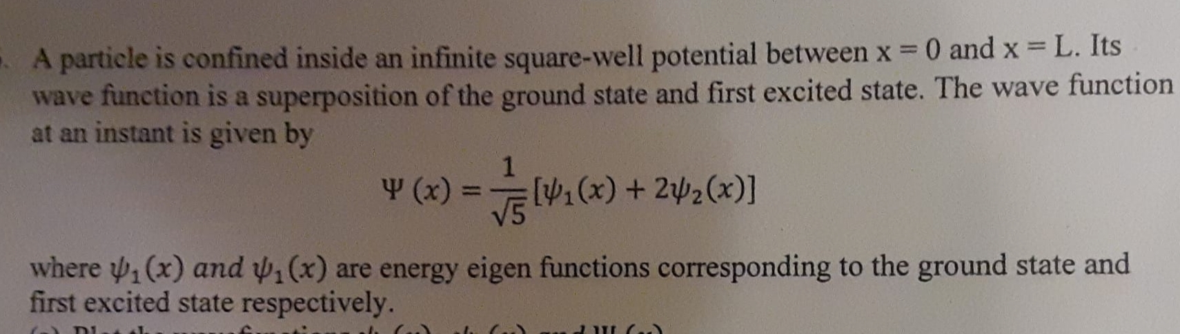 Solved a. ﻿Find the wave function, ψ(x,t) ﻿at t=T=2mL2πℏb. | Chegg.com