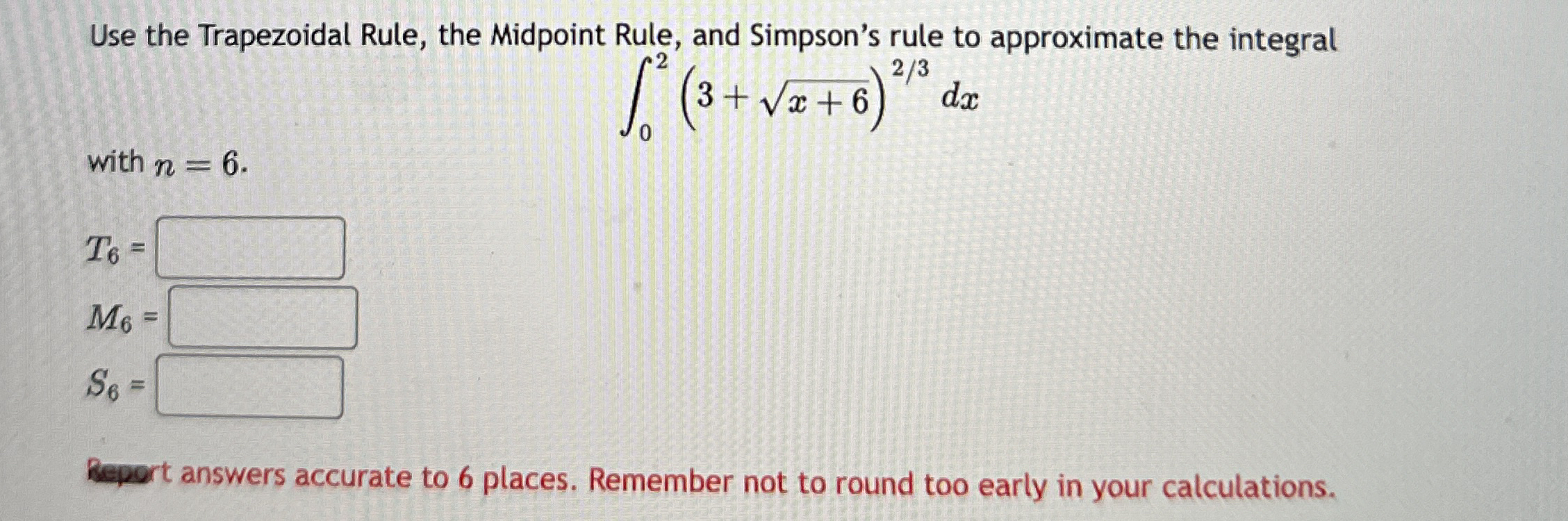 Solved Use the Trapezoidal Rule, the Midpoint Rule, and | Chegg.com