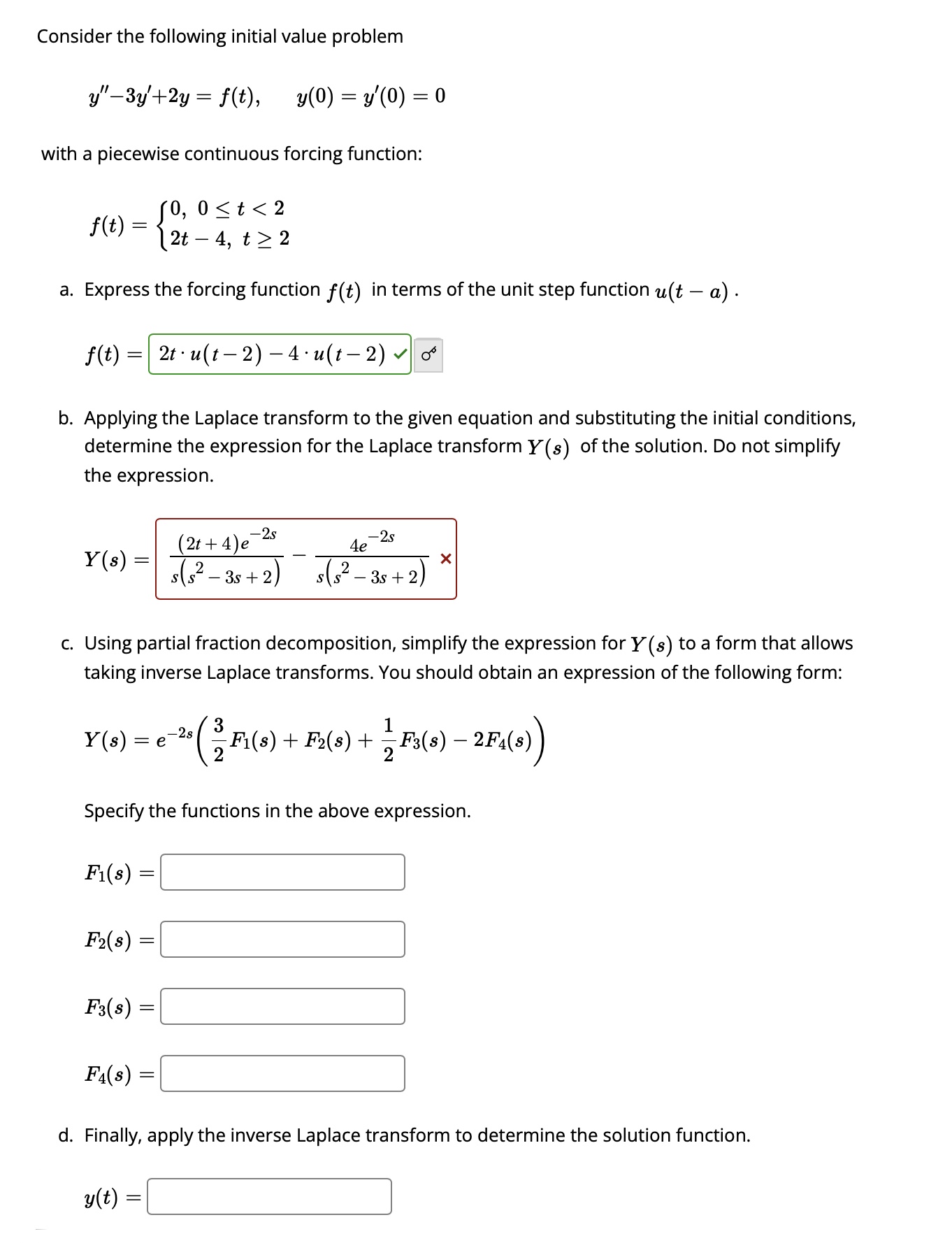 Solved Consider the following initial value | Chegg.com