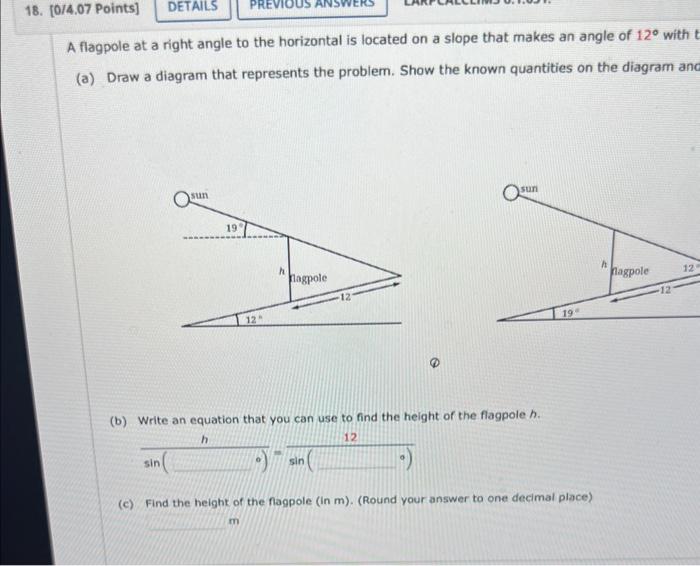 Solved A flagpole at a right angle to the horizontal is | Chegg.com