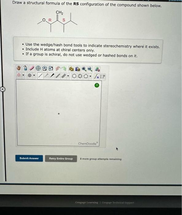 [Solved]: Draw a structural formula of the RS configuration