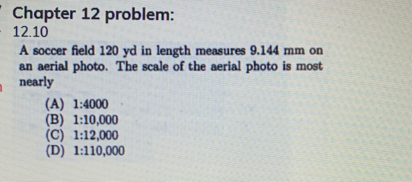 Solved Chapter 12 ﻿problem:12.10A soccer field 120 ﻿yd in | Chegg.com