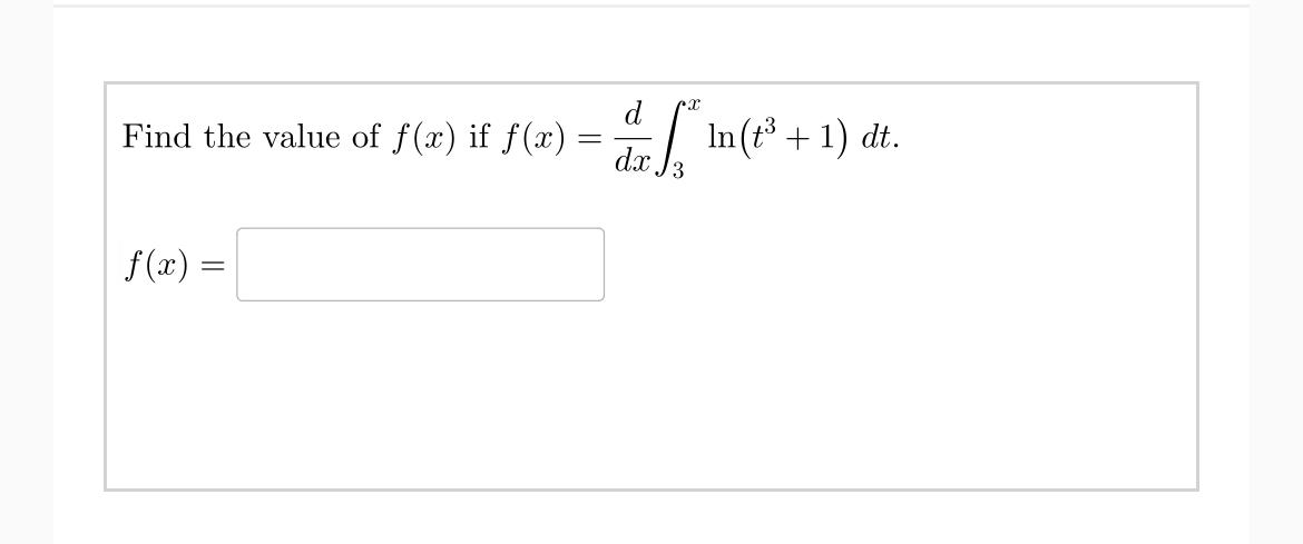 Solved Find the value of f(x) ﻿if | Chegg.com