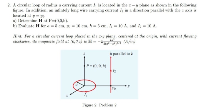 Solved 2. A circular loop of radius a carrying current I is | Chegg.com