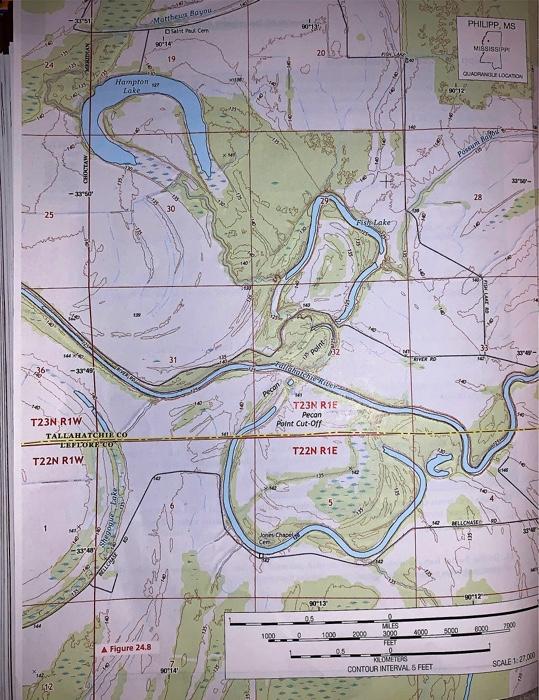 Lab Exercise 24: Topographic Analysis: Fluvial | Chegg.com