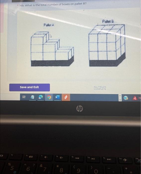 Solved = 14b. What is the total number of boxes on pallet B | Chegg.com