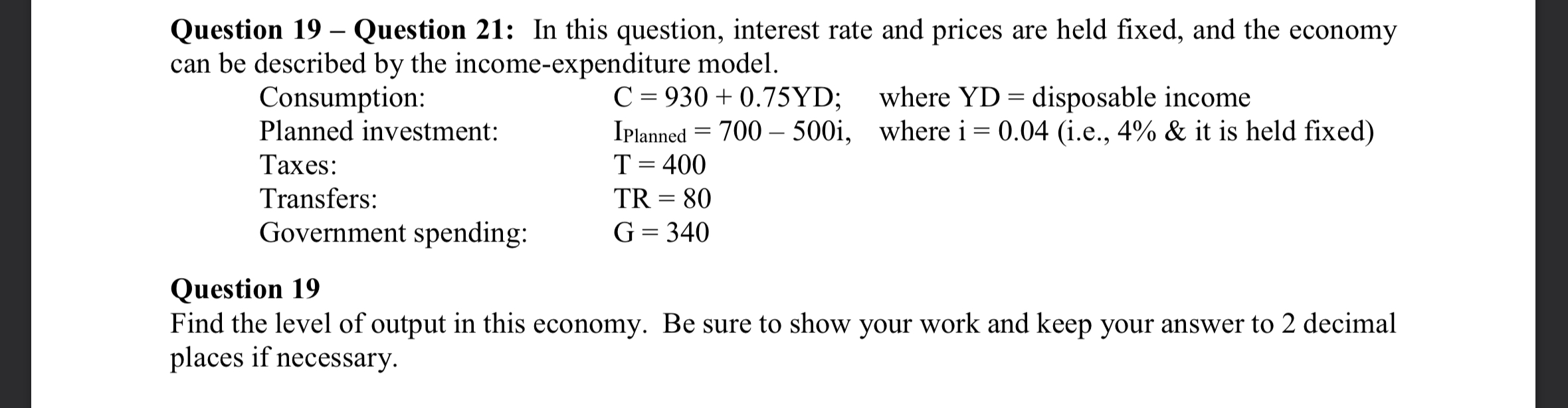 Solved Question 19 - ﻿Question 21: In this question, | Chegg.com