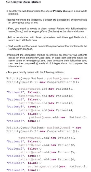 Solved Lab - Iterators, Priority Queue, Sets, and Maps Q1: | Chegg.com