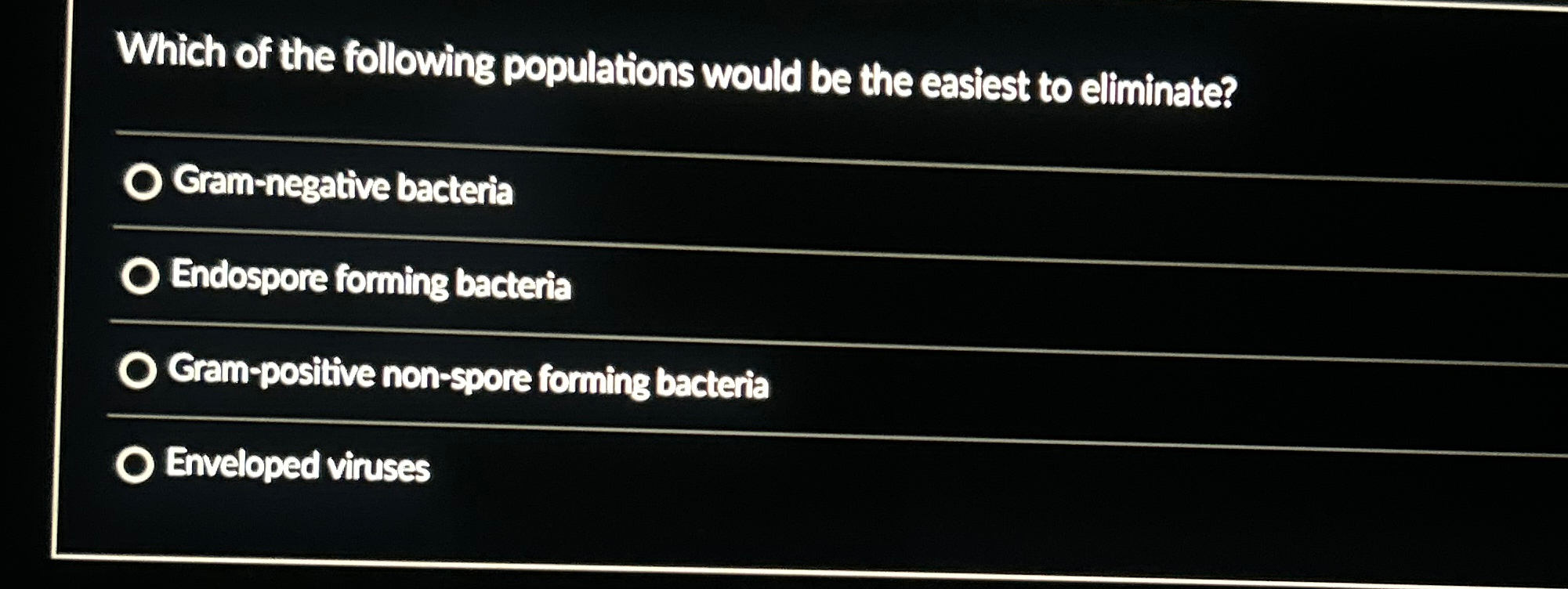 Solved Which of the following populations would be the | Chegg.com