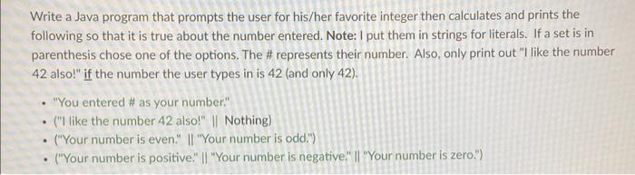 Solved Write a Java program that prompts the user for | Chegg.com