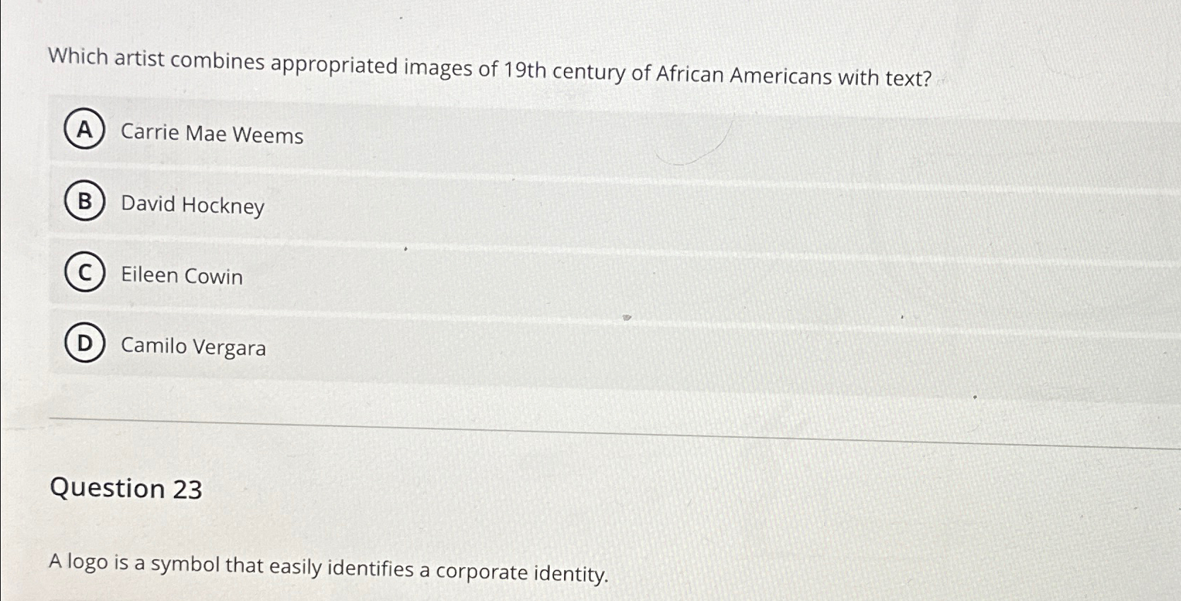 Solved Which artist combines appropriated images of 19th | Chegg.com