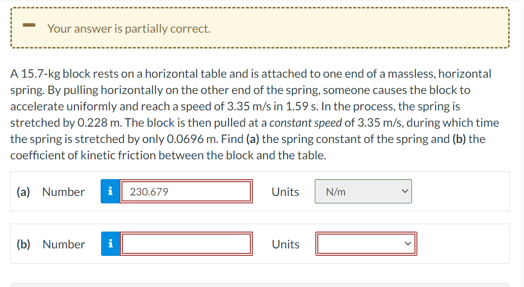 Solved A 15.7-kg block rests on a horizontal table and is | Chegg.com