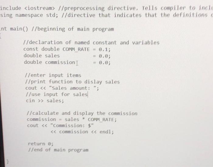 Solved include //preprocessing directive, Tells compiler to | Chegg.com