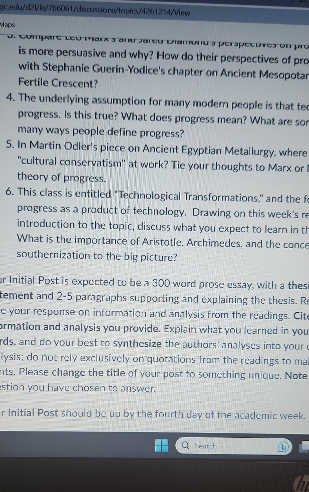 2. Is the History of Technology addressed thoroughly | Chegg.com