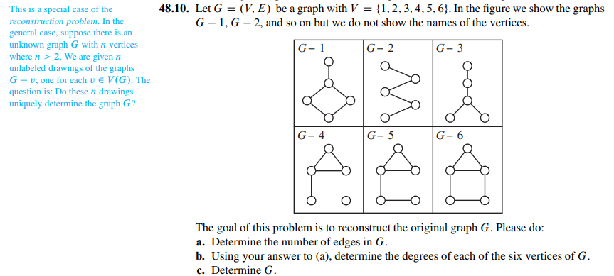 Solved This is ﻿a special case of ﻿the reconstruction | Chegg.com