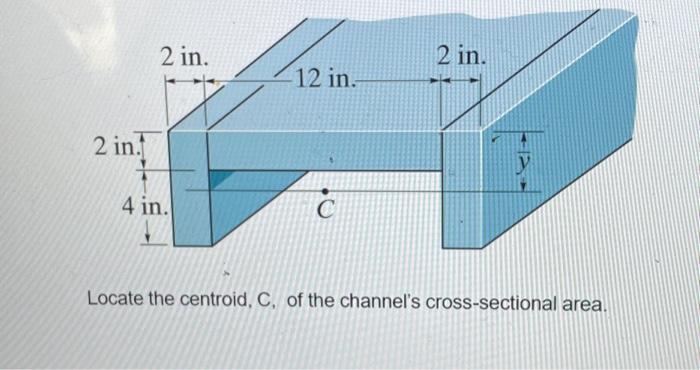 Solved Locate the centroid, C, of the channel's | Chegg.com