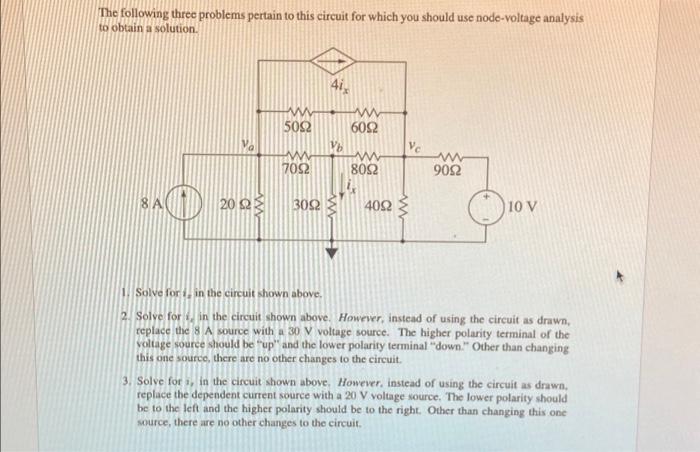 Solved The following three problems pertain to this circuit | Chegg.com