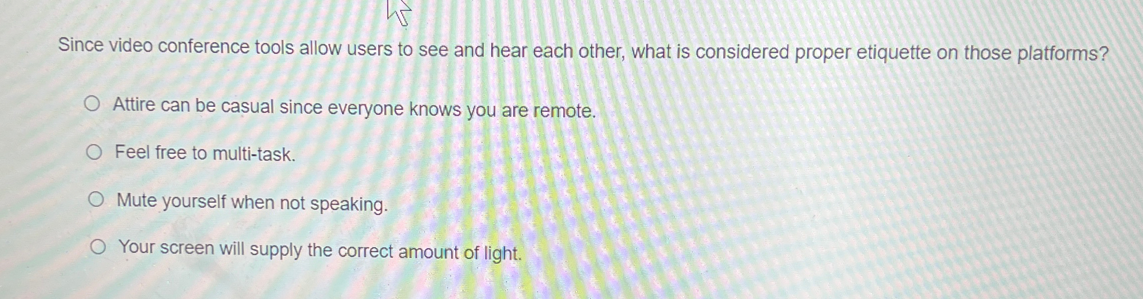 Solved Since video conference tools allow users to see and | Chegg.com